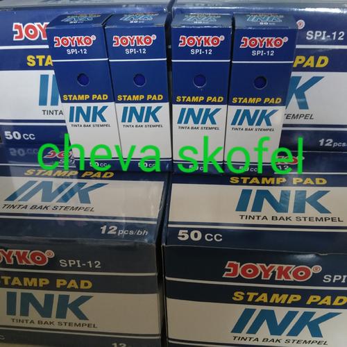 Jual stamp pad ink tinta stempel refill Joyko 50 CC Biru. Tinta stempel ...