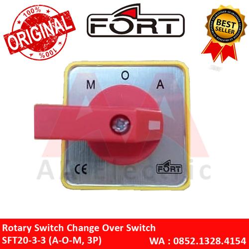 Jual Rotary Switch SA16 / SFT-20 Series SFT20-3-3 A-O-M, 3P Fort ...