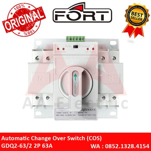 Jual Automatic Change Over Switch (COS) GDQ2-63/2 / GDQ2632 2P 63A Fort ...