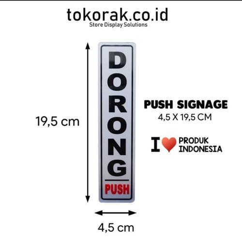 Jual SIGNAGE DORONG SIMBOL LOGO PERINGATAN PUSH 4,5X19,5CM - Jakarta ...