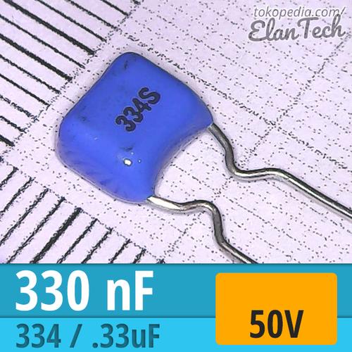 Jual 330nF / 334 50V Milar Film Capacitor 330n 330 nF Kapasitor ...