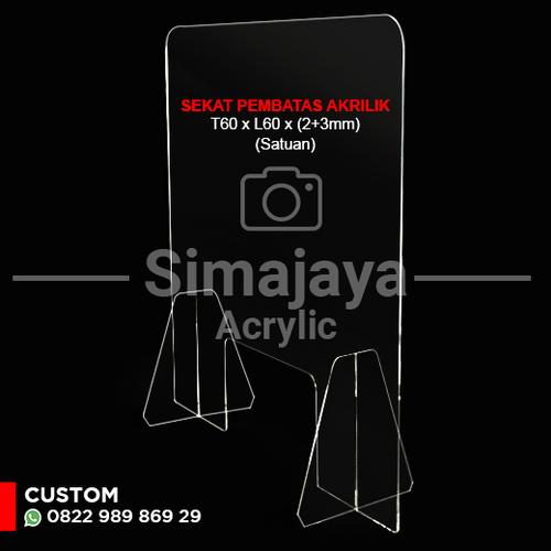 Jual PARTISI / SEKAT / PEMBATAS MEJA AKRILIK TABLE DIVIDER KASIR ...