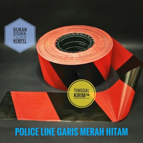 Promo Police Line Barricade Tape 3" x 300 meter Garis Dua Warna - MERAH ...