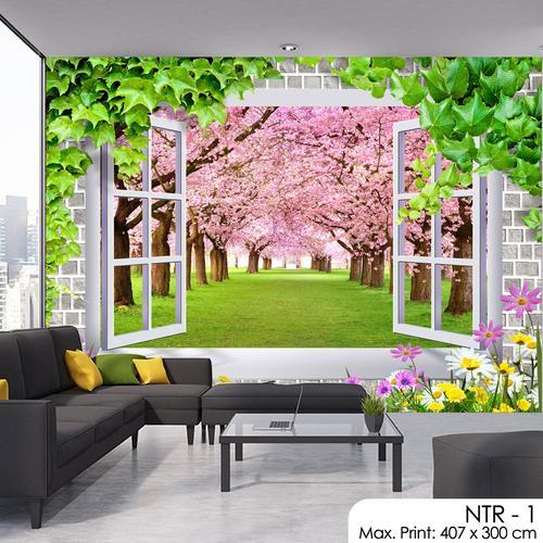 Jual Cetak Custom Wall Sticker/Sticker Dinding Tema Pemandangan NTR1 ...