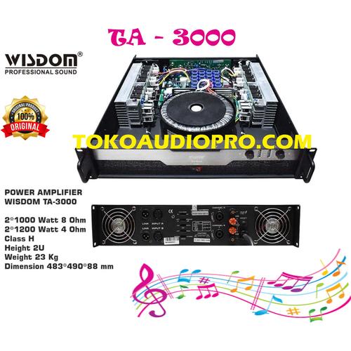 Jual Power Wisdom TA3000 Power Amplifier - Jakarta Pusat - tokoaudiopro ...