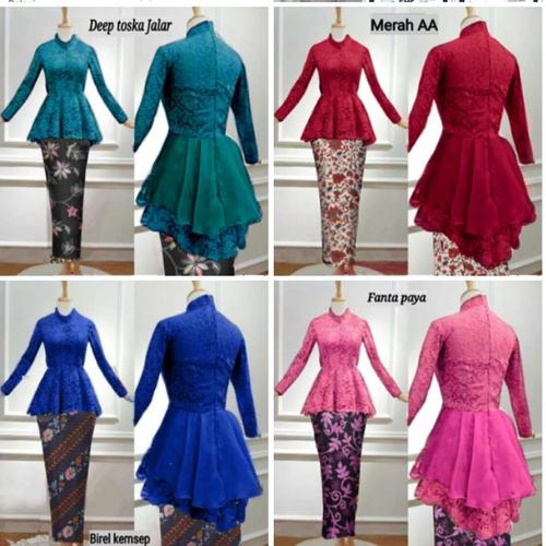 Jual set kebaya/kebaya wisuda/kebaya modern/kebaya pesta/tunangan/pagar ...
