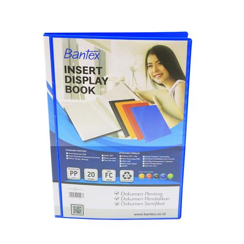 Promo Bantex Insert Display Book PP Folio 20 pockets Cobalt Blue ...