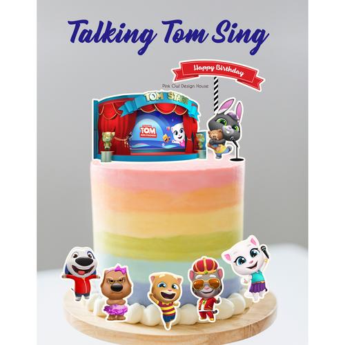 Jual Talking Tom Sing Cake Topper | Hiasan Kue - Kab. Tangerang - Pink ...