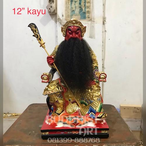 Jual Patung dewa kwankong kwan kong guan yu 12 inch kayu duduk 01 ...