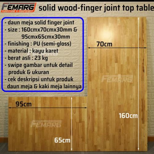 Jual DAUN MEJA LAMINATING FINGER JOINT FEMARG TOP TABLE KAYU SOLID ASLI ...