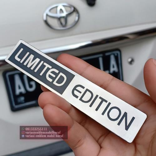 Jual Emblem logo limited edition ukuran 10x2cm bahan plat stainless ...