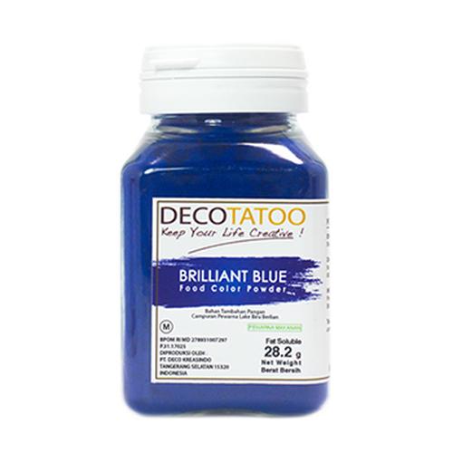 Jual Pewarna Makanan Biru Brilliant Blue Decotatoo powder fat Soluble ...
