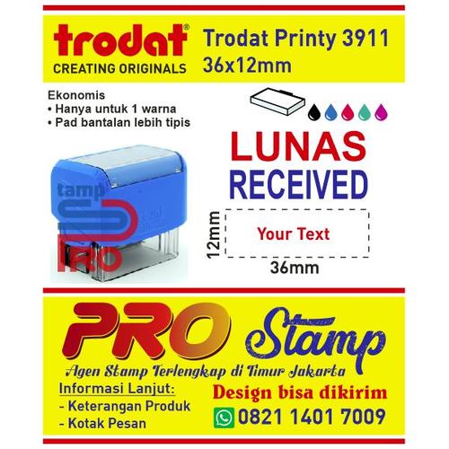 Jual Stempel Trodat Printy 3911 / Custom Letter - Karet Runaflex - Kab. Bekasi - PRO STAMP ...