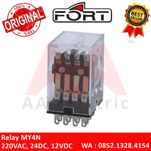 Jual Relay MY4N / MY4-N 220VAC, 24DC, 12VDC Fort - Jakarta Pusat - AA ...