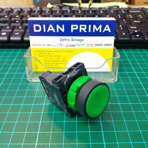 Jual Schneider Push Button XB5AA31 Green Hijau 1NO ZBE-101 22mm ...