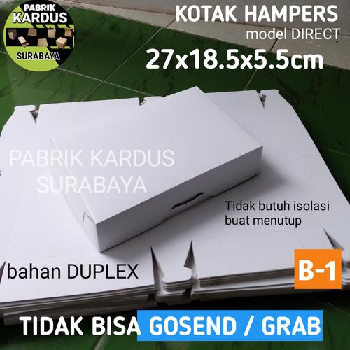 Jual KOTAK HAMPERS B-1 PUTIH DUPLEK KARDUS BOX BAJU HIJAB DUS KAOS ...