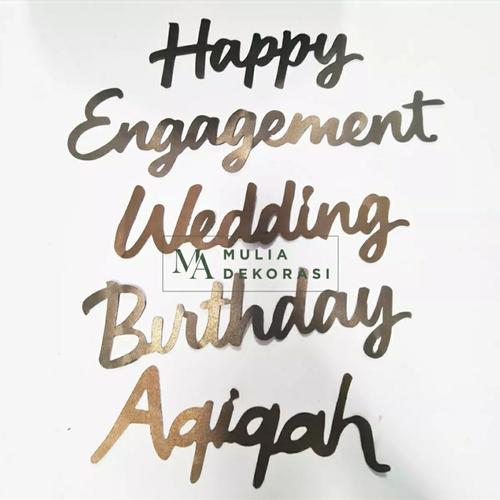 Jual Tulisan Dekorasi Backdrop Happy Wedding Engagement Birthday Karton ...