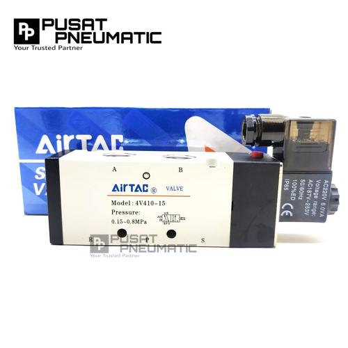 Jual Solenoid valve 4v410 15 Airtac 12v dc/ 110v ac - Voltase Ac 220 ...
