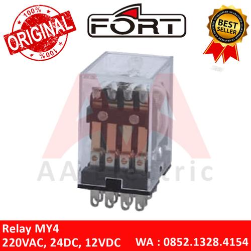 Jual Relay MY4 / MY-4 220VAC, 24DC, 12VDC Fort - Jakarta Pusat - AA ...