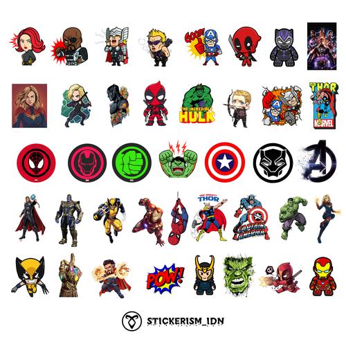 Jual STICKER / STIKER AVENGERS PACK A UNTUK LAPTOP , HP , SEPEDA [40 ...