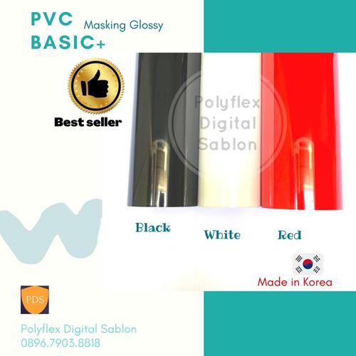 Jual PVC Korea Basic+ Digiflex warna Hitam Putih Merah harga per meter ...