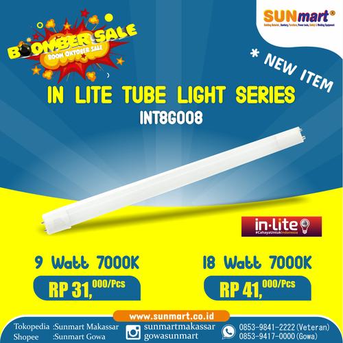 Jual IN-LITE Lampu TL LED T8 Tube Light 9W PUTIH 60CM INLITE INT8G008 ...