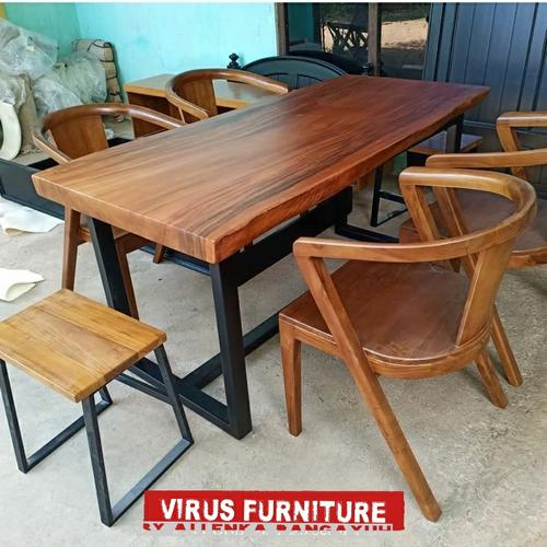 Jual set meja makan suar wood kursi cafe jati jepara - Kab. Jepara ...