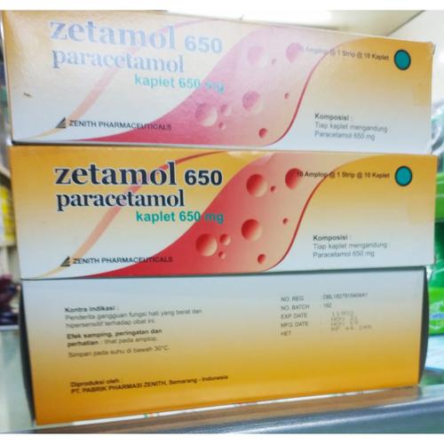 Jual Zetamol 650mg - 100 Kaplet -Obat Nyeri Sakit Kepala & Gigi ...