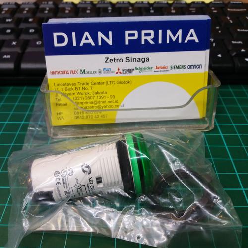 Jual Schneider Pilot Lamp LED 230-240Vac XB7EV03MP Hijau 22mm 220Vac ...