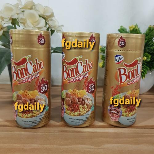 Jual Boncabe sambal tabur kobe level 30 / boncabe botol sambal level 30 ...