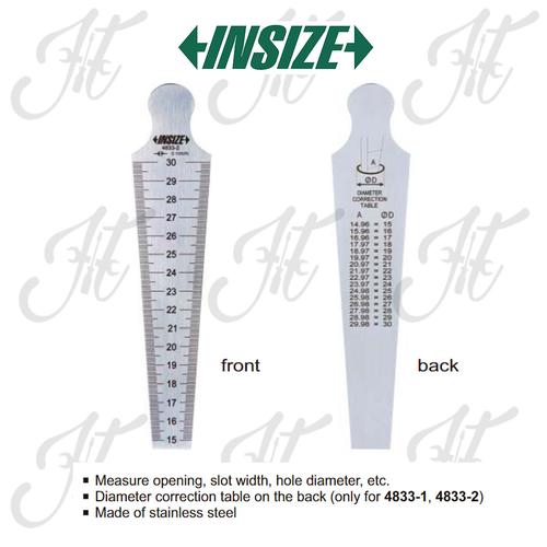 Jual INSIZE 4833-1 TAPER GAGE / TAPER GAGES / ALAT UKUR GAP 0.8 - 15 MM ...