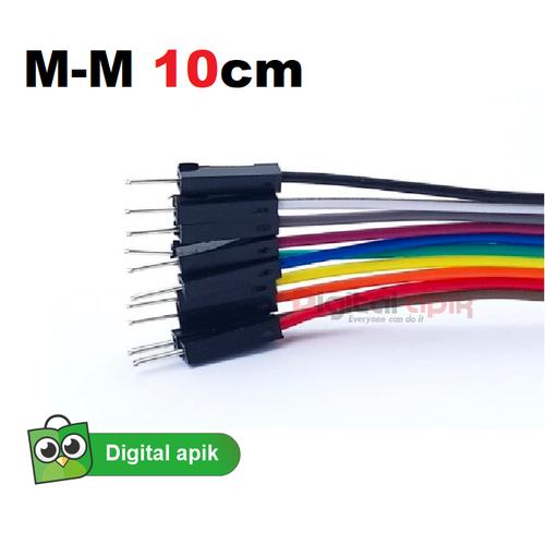 Jual Kabel Jumper Pelangi Male to Male 10cm 10 cm Arduino 10 pcs M-M ...