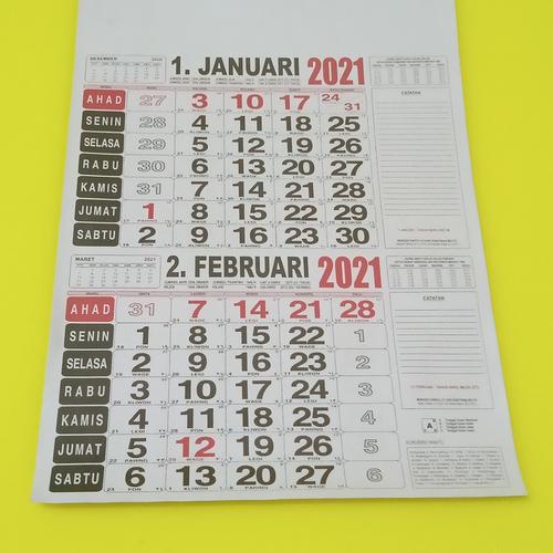Jual kalender 2021 dinding almanak isi 6 lembar ukur 32 x 43 - Kab ...