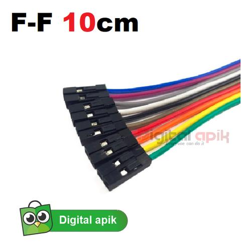 Jual Kabel Jumper Pelangi Female to Female 10cm 10 cm Arduino 10 pcs F ...