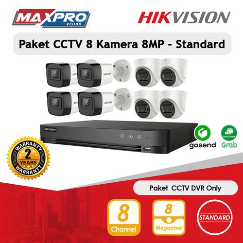 Jual PAKET CCTV 8 CAMERA 8MP STANDARD HIKVISION - CCTV DVR ONLY ...