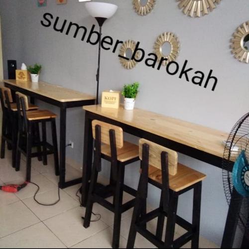 Promo JTR set meja cafe, meja resto kayu jati belanda - Putih - Kota ...