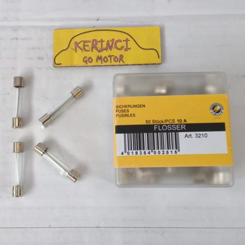 Jual SEKRING FUSE KACA 10A FLOSSER - SKRING TABUNG - FUSES FLOSSER ...