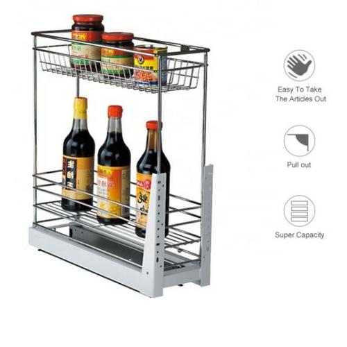 Jual RAK BOTOL RAK BUMBU TARIK CABINET 20 CM TEMPAT BUMBU STAINLESS ...