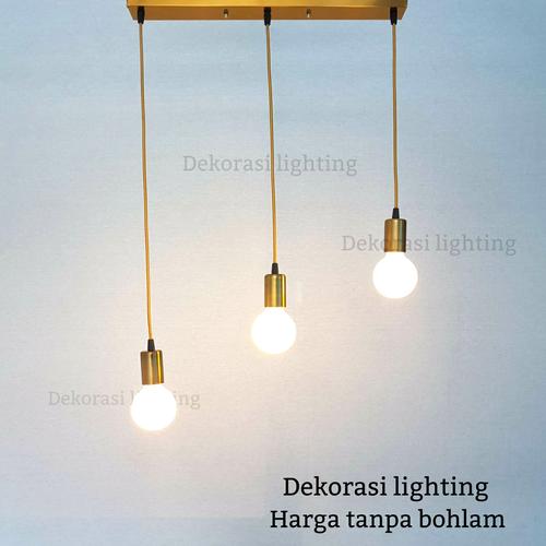 Jual lampu gantung hias 3in1 minimalis 3 lampu void panjang meja makan - Kop bulat - Jakarta ...