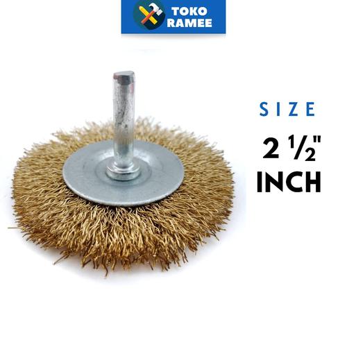 Jual SIKAT KAWAT RATA PIRING GERINDA 2,5 INCH | WIRE BRUSH - Kota Medan ...