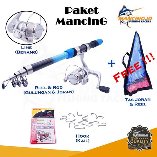 Jual PANCINGAN SET Kolam MURAH 150 Lengkap Combo Joran Reel Kail Siap ...