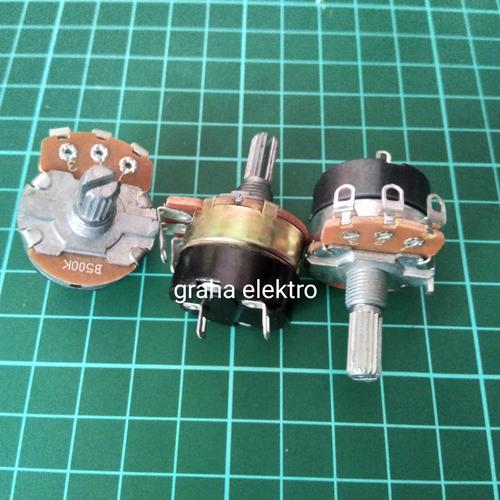 Jual potentio meter potensio b 500 k mono on off 5kaki dimer besar ...