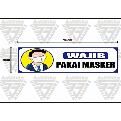 Jual Stiker wajib pakai masker/sticker wajib pakai masker covid19 ...
