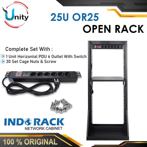 Jual Open Rack 25U Indorack Open Rack OR25 Rack Server 25U Rack Kabel ...