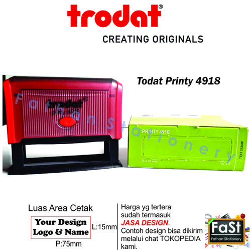 Jual Stempel Trodat Printy 4918 + Letter Original - PLUS LETTER ...