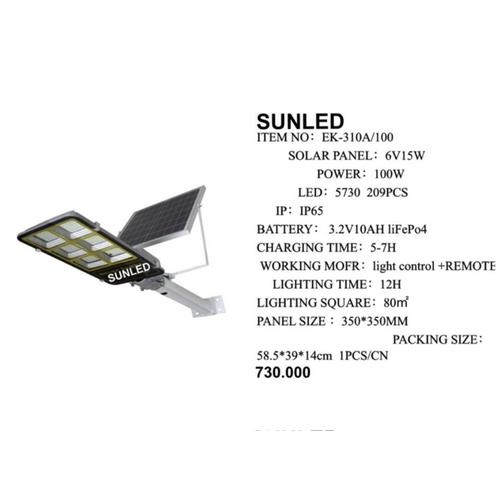 Promo PJU solar two in one 100watt lampu PJU tenaga surya IP65 209pc ...
