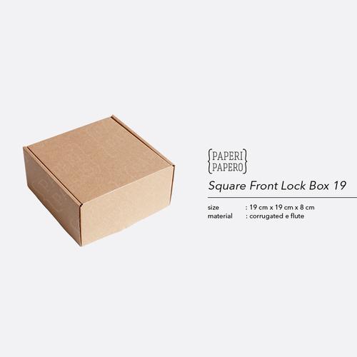 Jual Square Front Lock Box 19 x 19 x 8 cm - Kotak Kardus Packaging ...