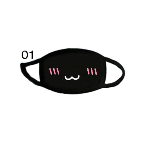 Jual MEB masker emoticon emoji black dust mask motor anti debu kain ...
