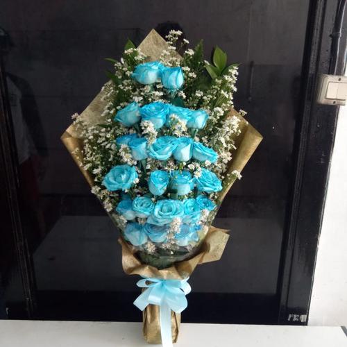 Jual bunga buket mawar biru fresh hadiah ulang tahun - Jakarta Barat ...