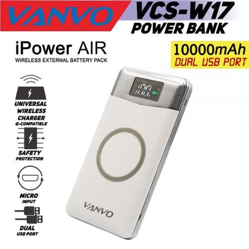 Jual VANVO POWER BANK VCS-W17 10000mAh ORIGINAL WIRELESS EXTERNAL ...
